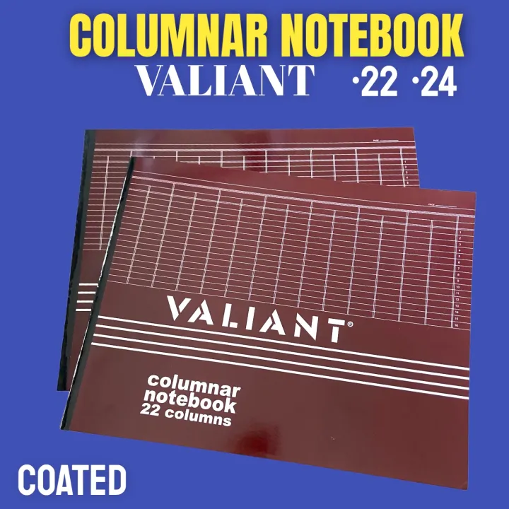 Valiant Columnar Notebook Coated #22 , #24 X sold per Pc | Lazada PH