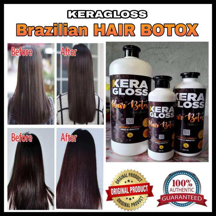 Keragloss hair botox Ultimate frizz Eliminator. ( 1Lter - 500ml - 250ml ...