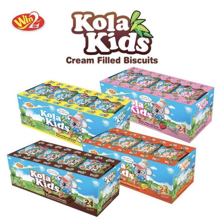 Win2 - KOLA KIDS CREAM FILLED BISCUITS - 16G x 24PKTS / Win2 - KOLA ...