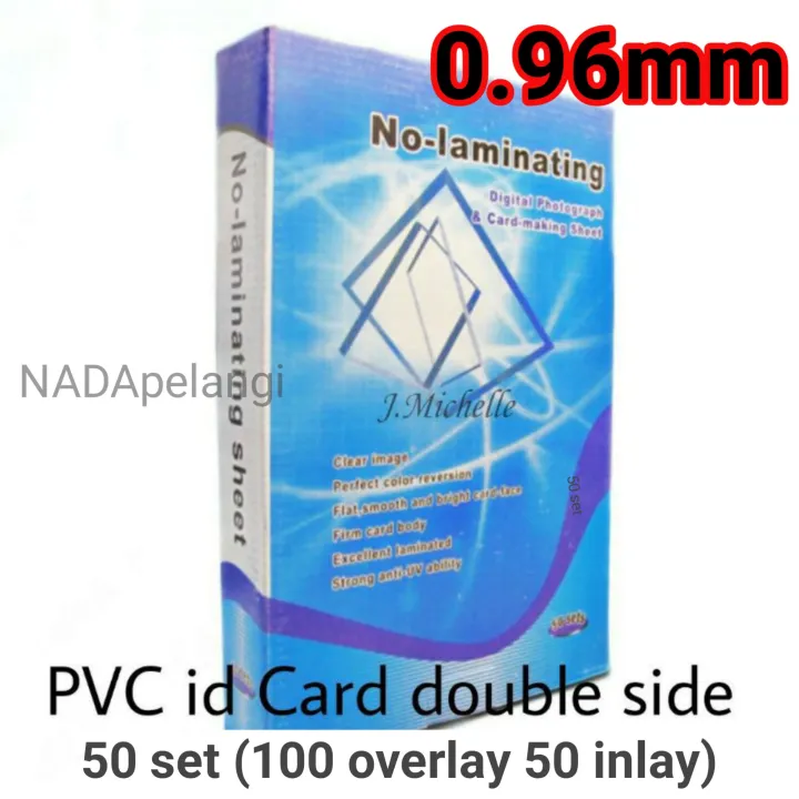 Pvc id card 0.96 50 set / bahan id card 50 set / kertas pvc id card ...