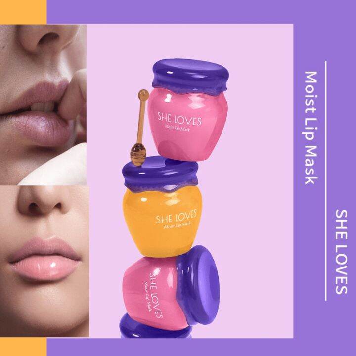 Honey Cherry Blossom Lip Balm Lighten Lip Lines Scrub Exfoliating Lip Balm Sleeping Lip Mask ...