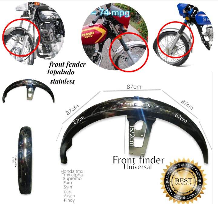 Front Finder Tapaludo Stainless Design Pure used Any Motorcycle Honda ...