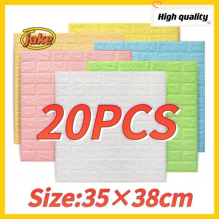 Wallpaper Brick 35×38cm 20pcs bundle 3D Wall Sticker Foam Self Adhesive ...