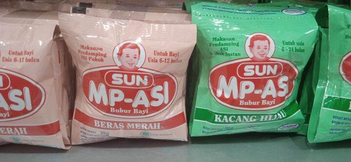 SUN Mp-Asi Bubur Bayi Rasa Beras Merah Dan Kacang Ijo Isi 12 | Lazada ...