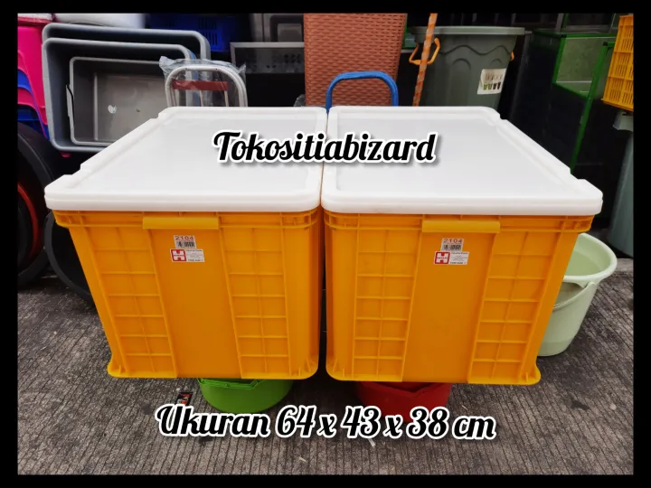 Container Box Industri Hanata 2104 + Tutup/ Kerajang Industri | Lazada ...