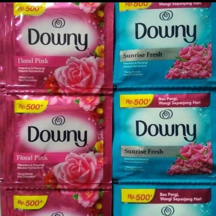 Downy Biru Sunrise dan Pink Floral 1 renceng 12 Sachet isi 11 ml ...