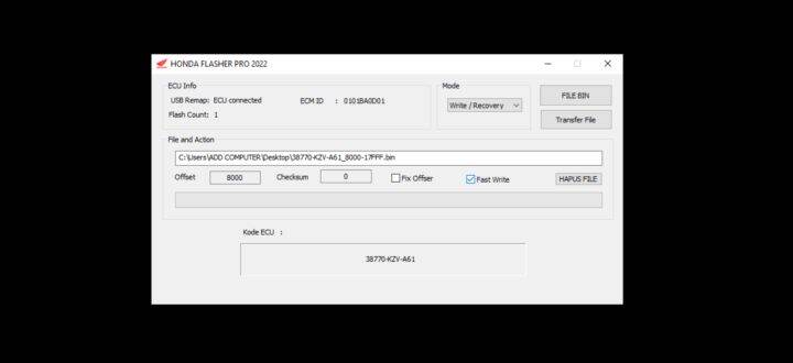 Honda Flasher Pro2022 เเท้ โปรแกรมเขียนเร็วโอกาสหลับน้อยออโตเซคซัม ...