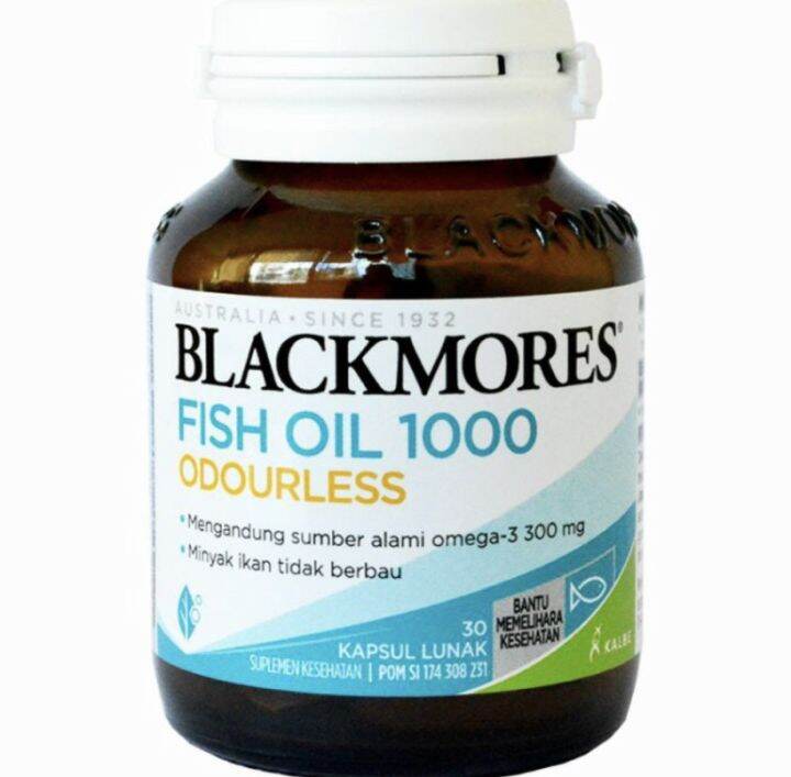 Blackmores Fish Oil 1000 Odourless 30 Kapsul | Lazada Indonesia