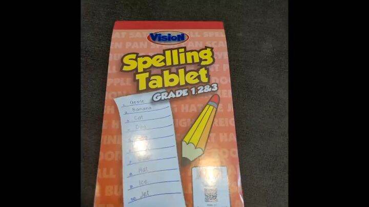 Vision Spelling Tablet Grade 1,2,3 spelling booklet pad writing tablet ...
