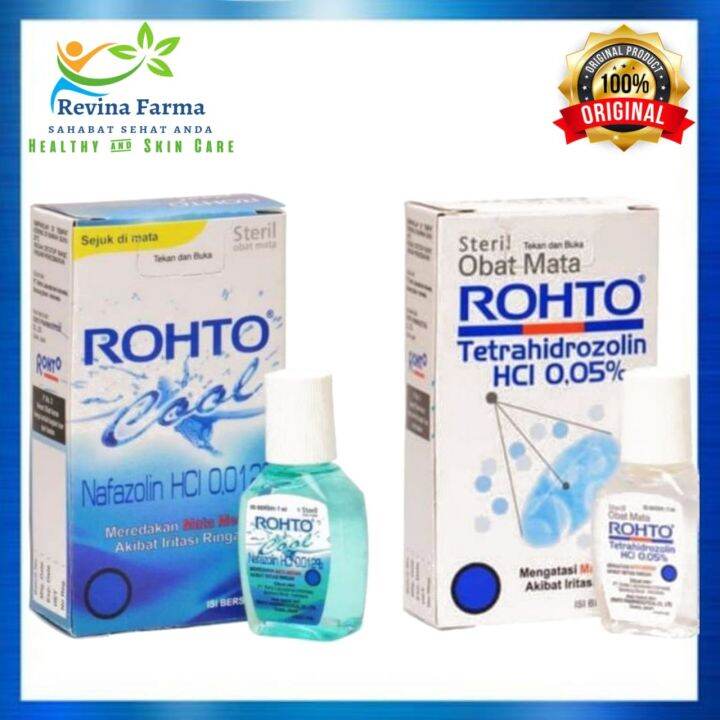 Rohto Cool Obat tetes Mata 7ml obat mata merah, keringa, & iritasi 100% ...