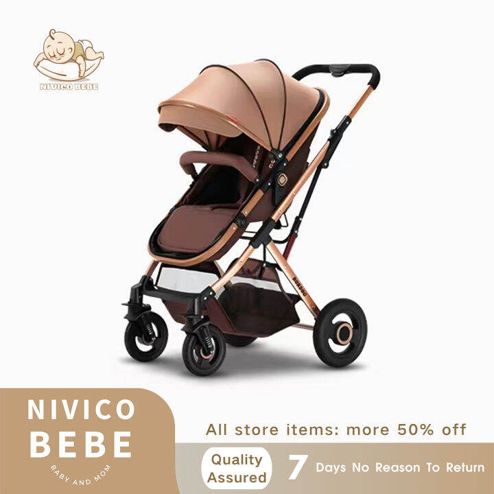 NIVICO BEBE Luxury Baby Stroller Foldable Toddler Portable Sit recline ...
