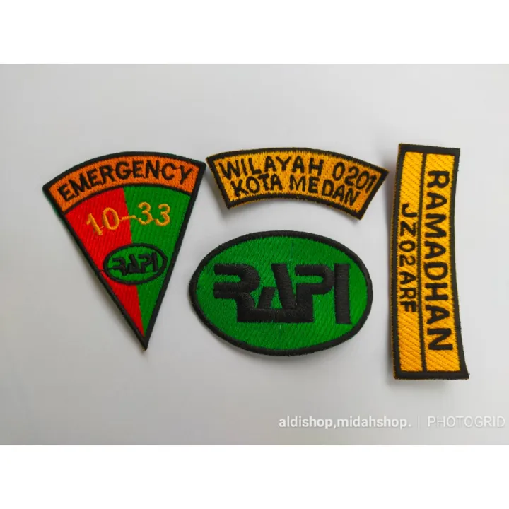 LOGO RAPI SET NAMA DAN WILAYAH BORDIR | Lazada Indonesia