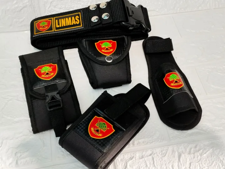 KOPEL LINMAS LENGKAP ISI 5 MACAM / SABUK KOPEL SET LINMAS | Lazada ...