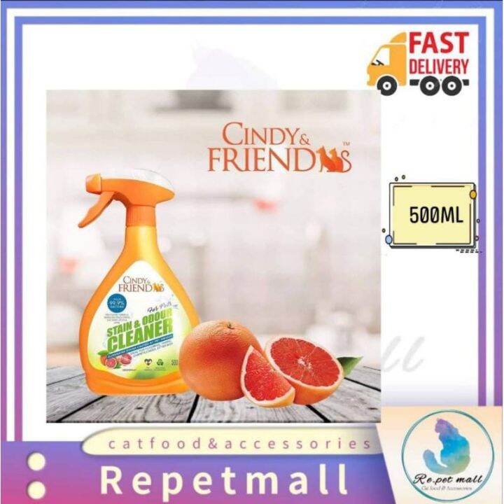 Cindy & Friends Stain & Odour Cleaner Spray 500ml for pets | Lazada