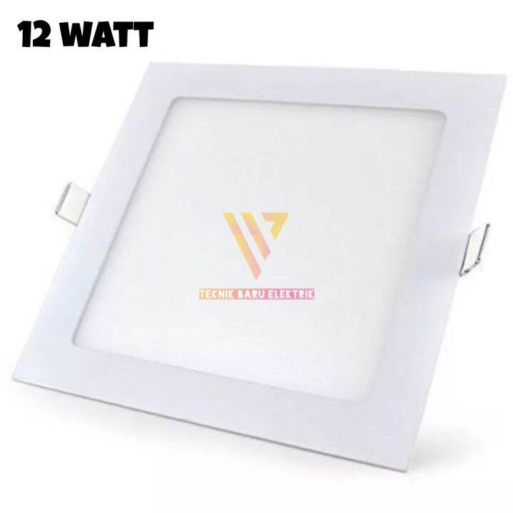 Lampu Downlight LED 12W Kotak Panel Inbow 12 Watt 12Watt Square Cahaya Putih Atau Kuning 6 inch ...