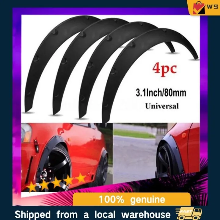 4Pcs/Set Universal Flexible Car SUV Off-road Fender Flare Wheel Arch ...