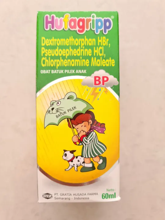 HUFAGRIP BP HIJAU 60ML / HUFAGRIP BATUK PILEK / Hufagripp Batuk Pilek ...