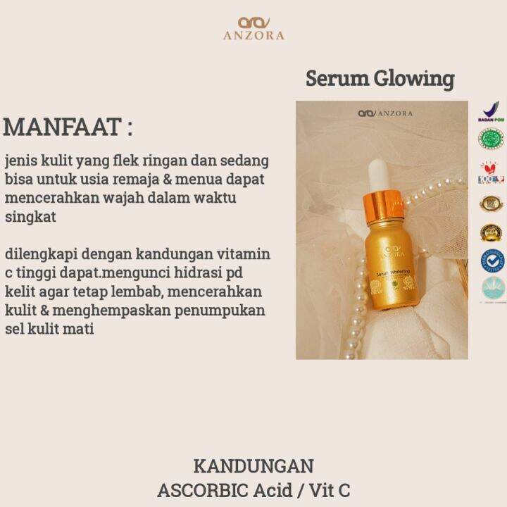 serum glowing anzora skincare | Lazada Indonesia