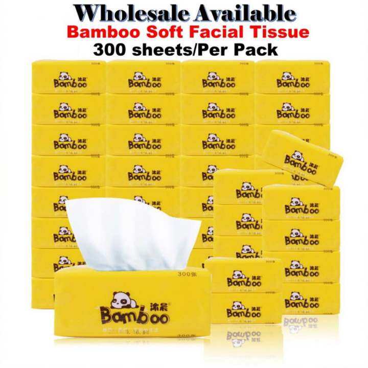 BAMBOO TISSUE 300 HELAI PER PACK (SOFT AND FLUFFY) | Lazada