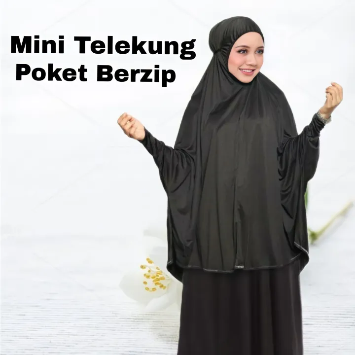 Mini Telekung Poket Berzip / Mini Telekung Umrah Haji | Lazada