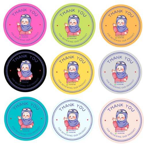 STIKER UCAPAN TERIMAKASIH SELEMBAR ISI 25 PCS UKURAN 4X4 MINIMAL ORDER ...