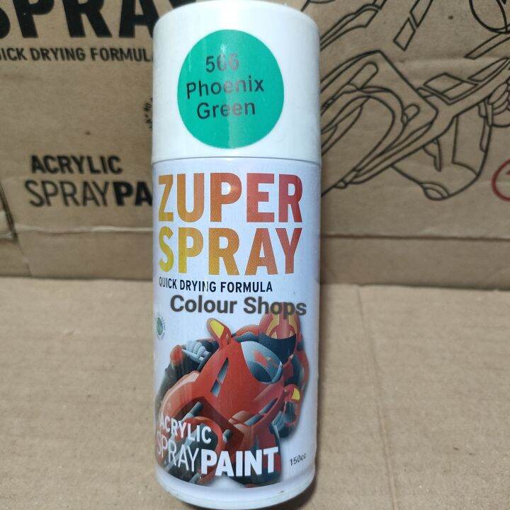 Zuper Pilox Pilok Cat Semprot Warna Phoenix Green Hijau Toska Glossy 566 150cc Spray Paint ...