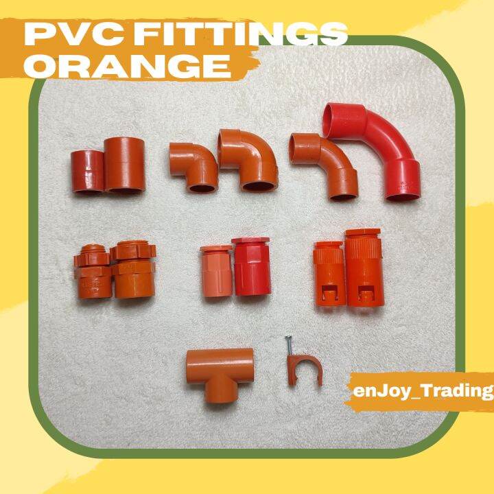 PER PACK 1/2" 3/4" PVC Fittings Orange Red 20mm 25mm | Lazada PH