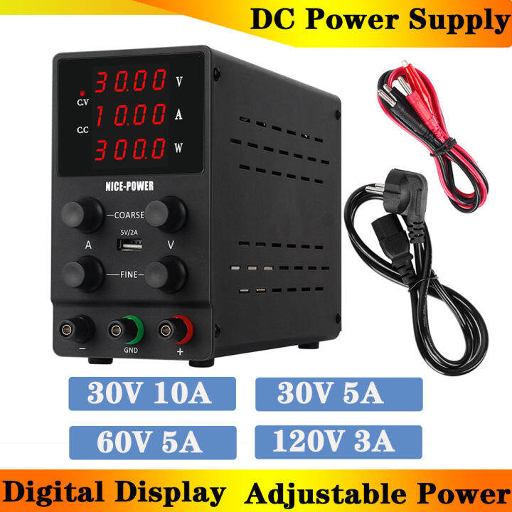 Adjustable DC Lab Power Supply 30V 10A 300W Switching Laboratory Bench Power-Supplies Voltage ...