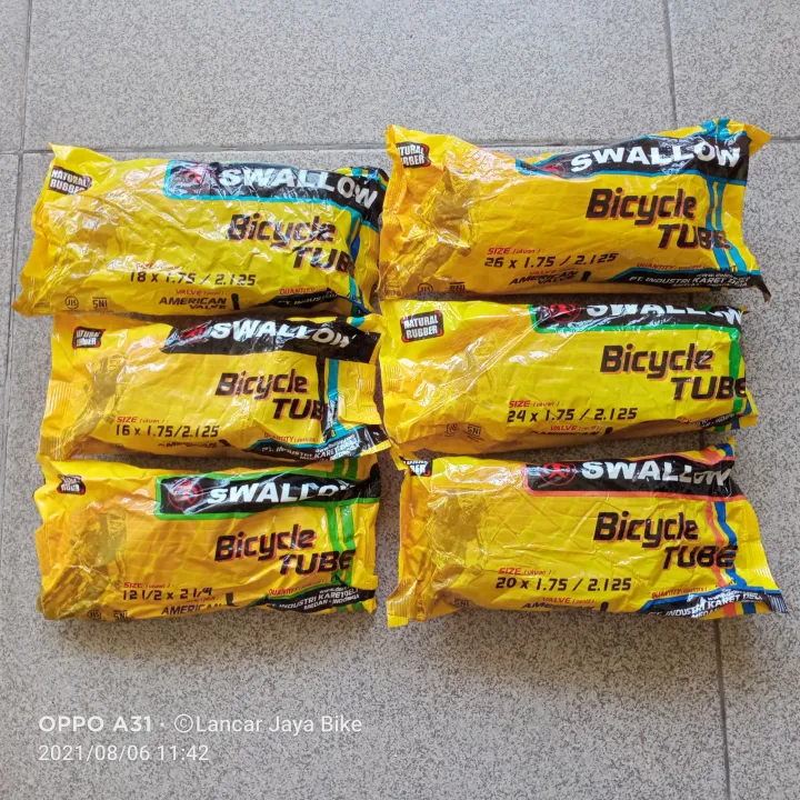 Ban dalam sepeda ukuran 12/16/18/20/24/26 inch kualitas terbaik di kelasnya awet dan tahan lama ...