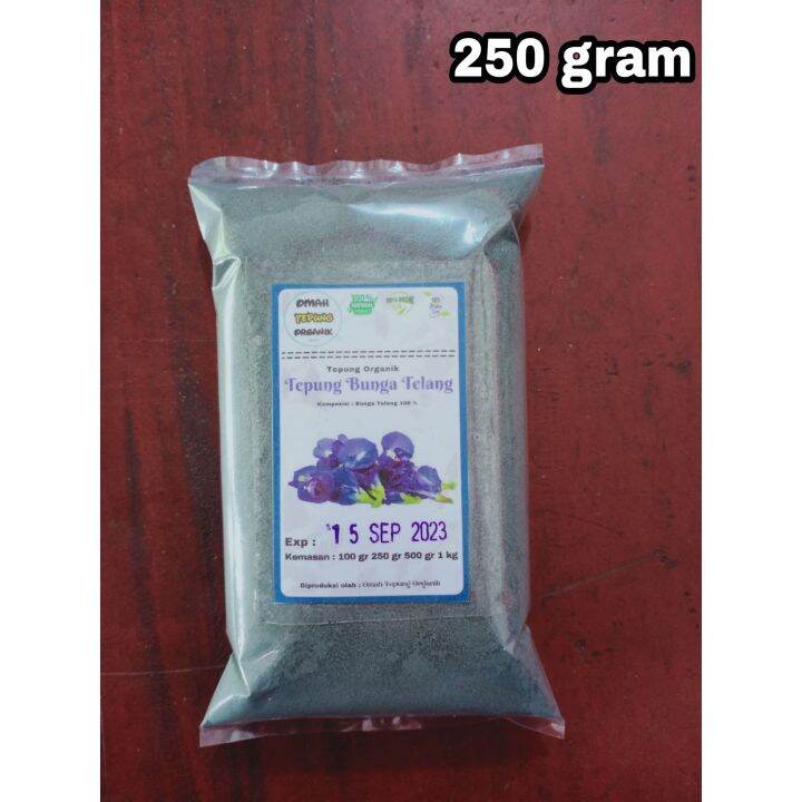 Bubuk Bunga Telang kemasan 250 GRAM/Tepung Bunga Telang kemasan 250 ...