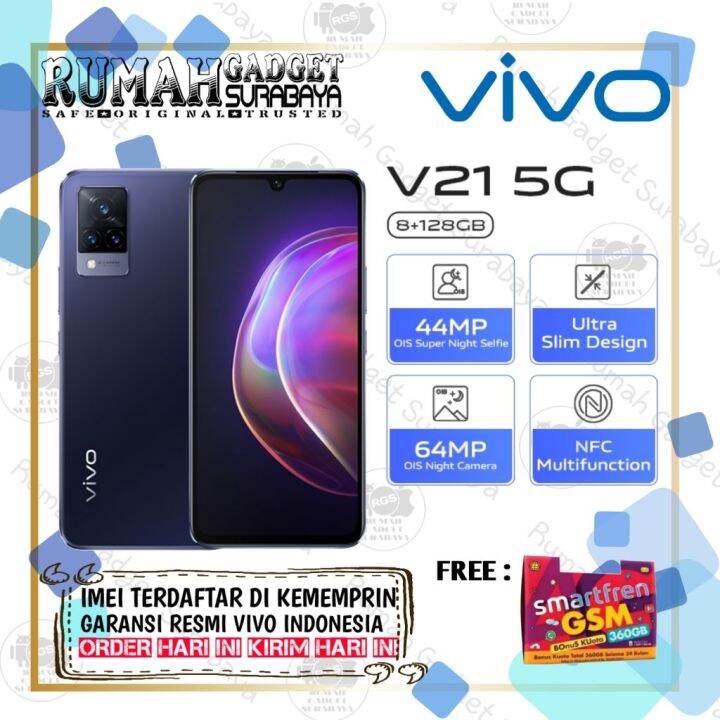 Vivo V21 5G 8GB 128GB Original Bergaransi Resmi Vivo Indonrsia | Lazada Indonesia