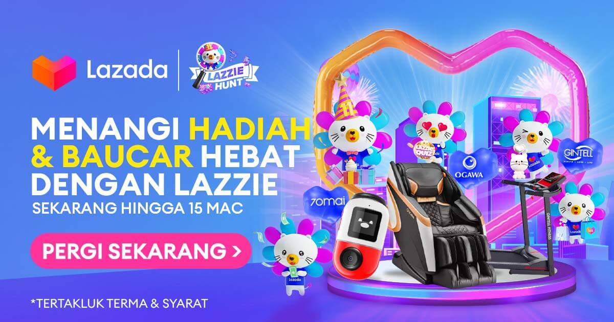 Menangi hadiah dan baucar bernilai RM5,000,000 dalam Lazzie Hunt! 🎁