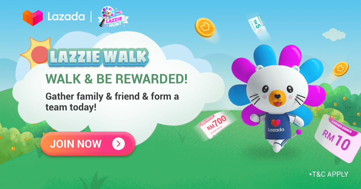 Walk Walk get Lazada Rewards!