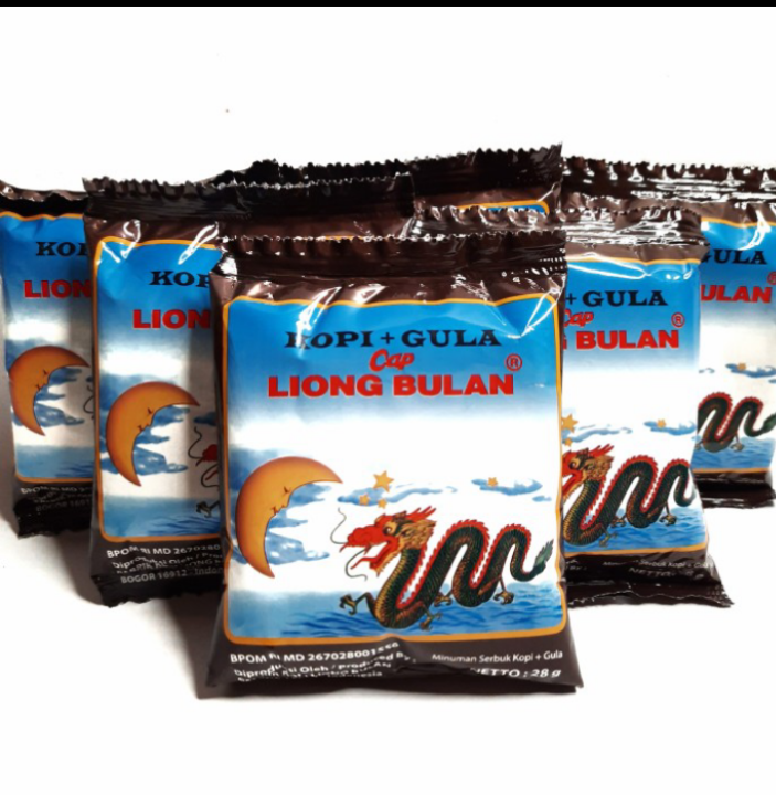 Kopi liong bulan plus gula 25 gram isi 20 pcs | Lazada Indonesia