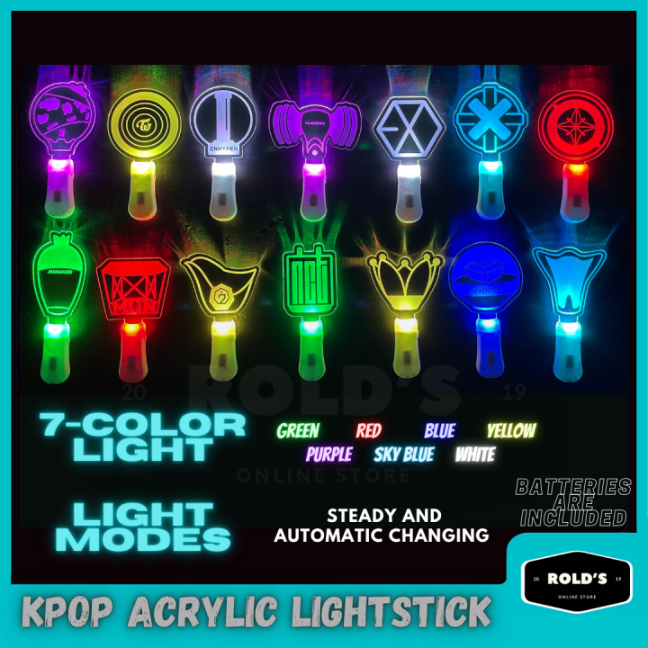 KPOP Acrylic Lightstick 7-color LED Unofficial | Lazada PH
