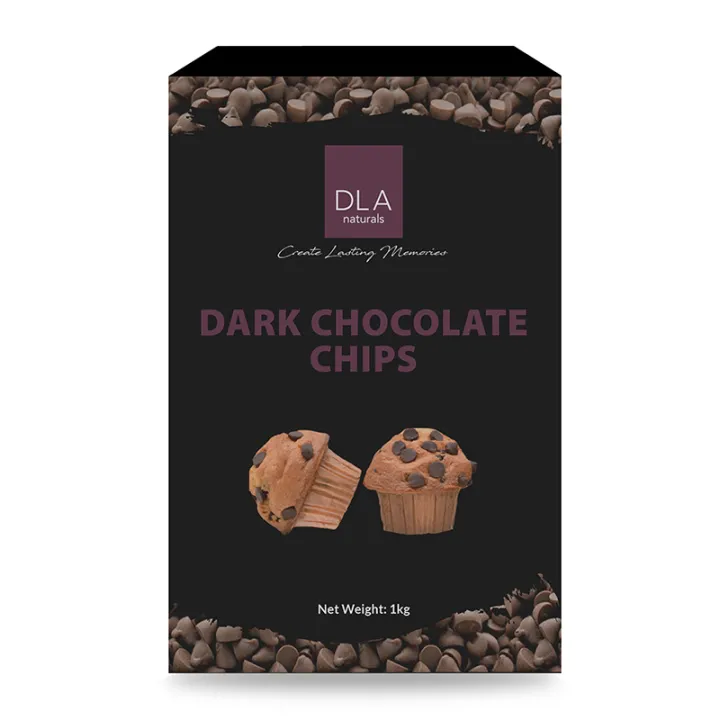 DLA Dark Chocolate Chips Compound 1 kg.DLA ดาร์กช็อกโกแลตชิพส์ คอมพาวด์ ...