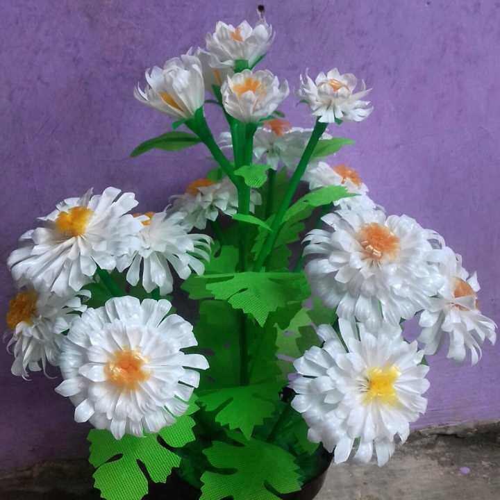 Hiasan bunga dari bahan daur ulang plastik | Lazada Indonesia