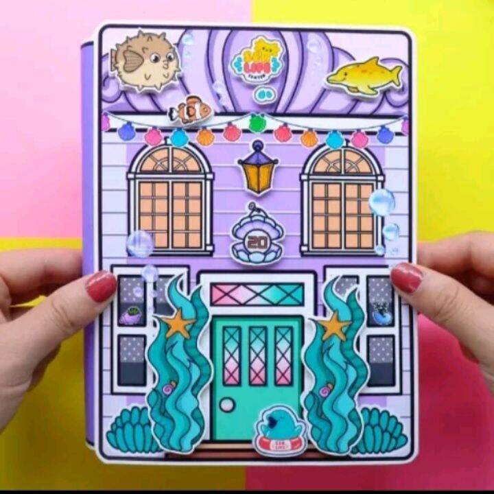 [SIAP MAIN] Toca Boca Paper Doll Mermaid House Quite Book Buku Bermain ...