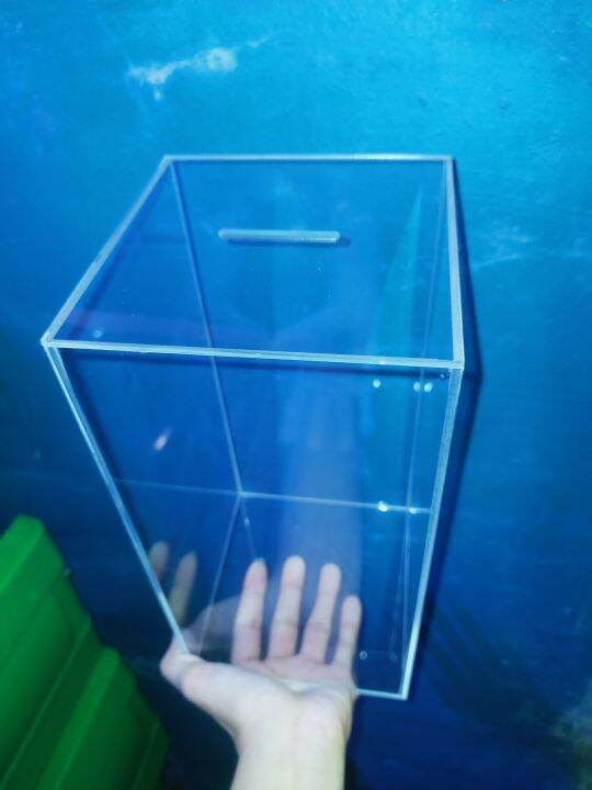 Acrylic Alkansya/Transparent Donation box Clear | Lazada PH
