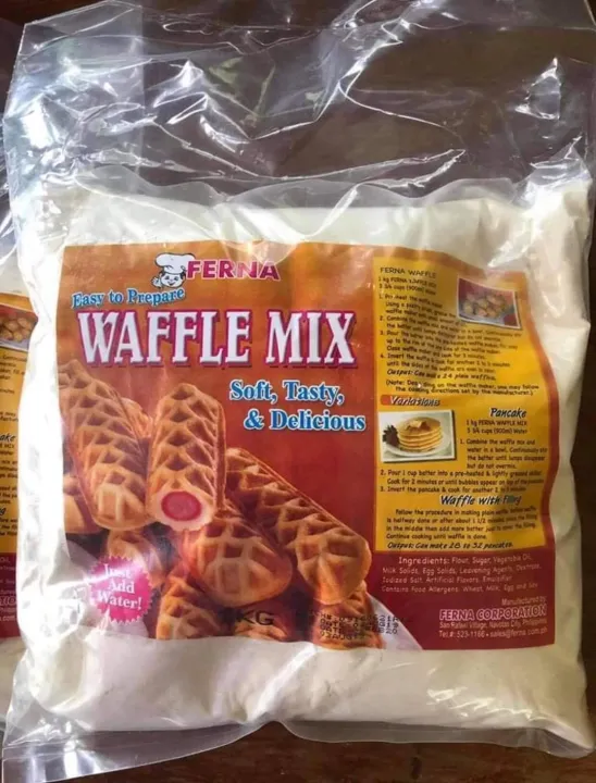 Ferna Waffle Mix for Pancake or Hotdog Waffle Original and Belgian 1kg ...