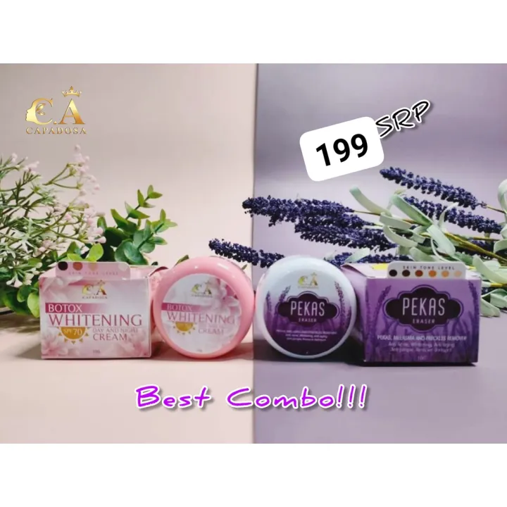 PEKAS ERASER CREAM AND BOTOX WHITENING CREAM BY CAPADOSA | Lazada PH
