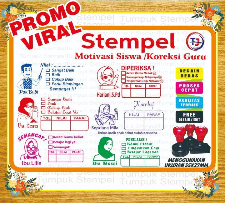 Stempel Penilaian costum foto guru stempel viral stempel flash otomatis ...