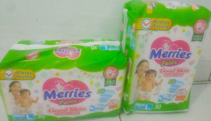 Pampers merries ukuran L30 | Lazada Indonesia