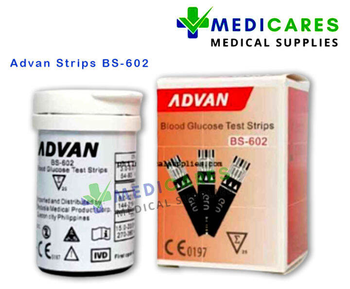 ADVAN Glucometer Strips BS – 602 by 25's | Lazada PH
