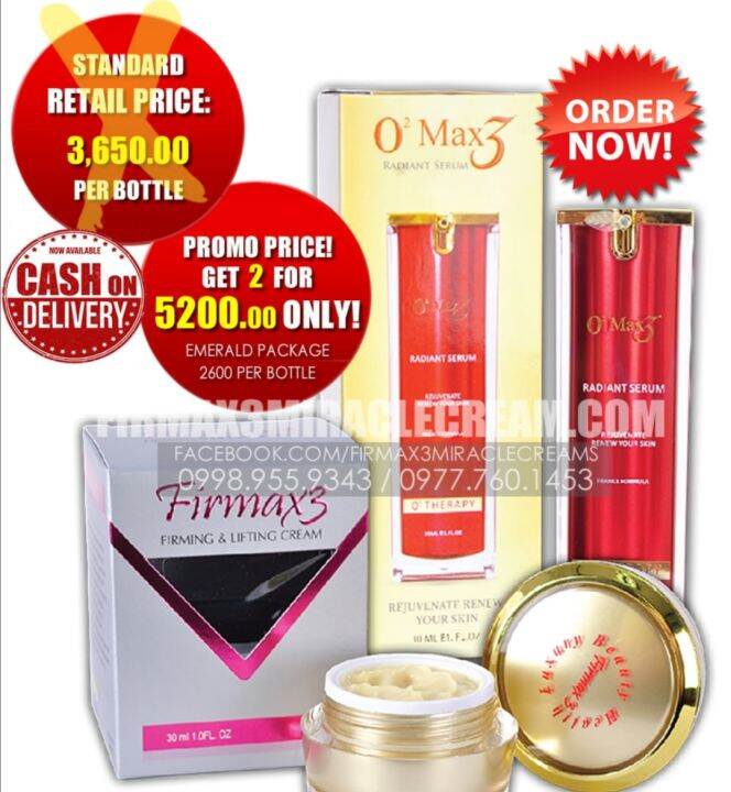 Firmax3 cream O2max3 serum | Lazada PH