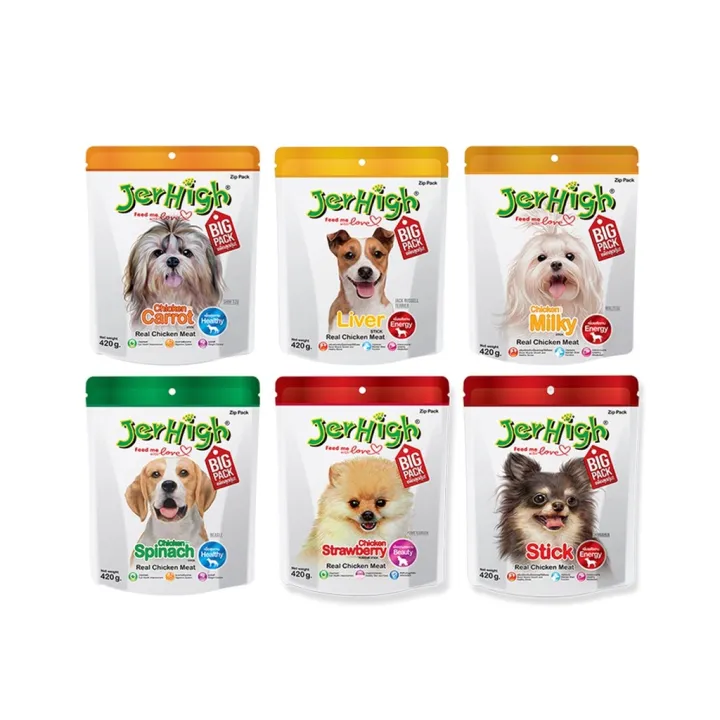 Jerhigh Stick เจอร์ไฮ สติ๊ก ขนมสุนัข ถุงใหญ่ 400 กรัม | Lazada.co.th