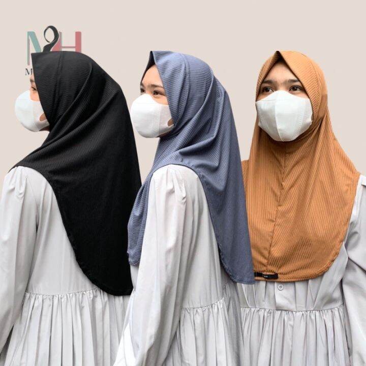 M&H ALFARO Instant Hijab Uniqlo Knitted Malaysian Sukob / Misre | Lazada PH