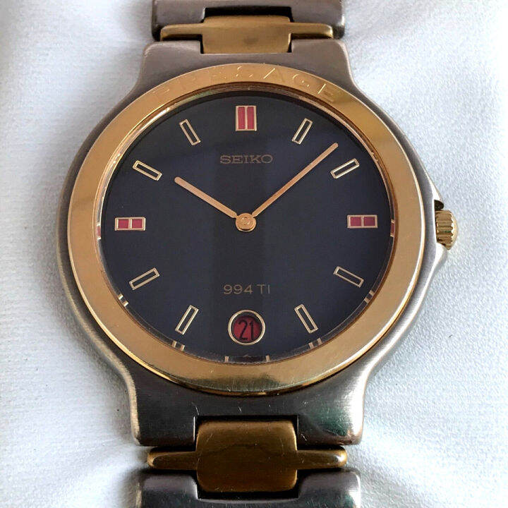 Vintage Seiko Presage ( 994 TI ) JDM X-Rare Quartz Men's Watch 9539-602 ...