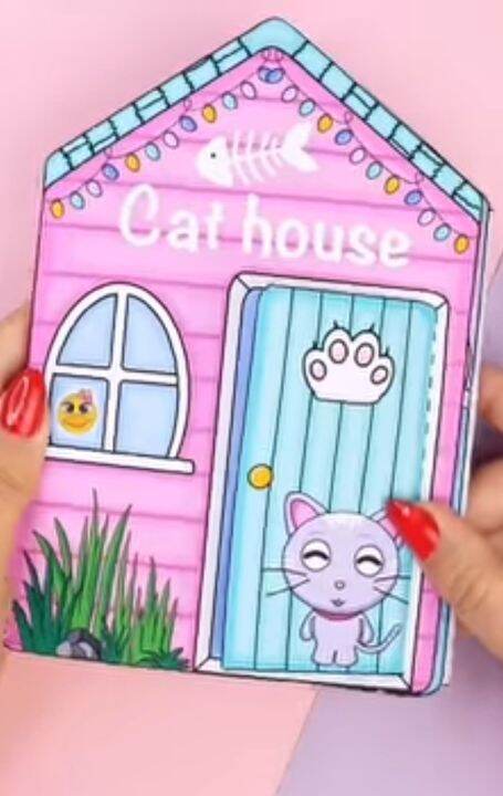 Paper doll house cat Boneka kertas rumah kucing Quite book | Lazada ...