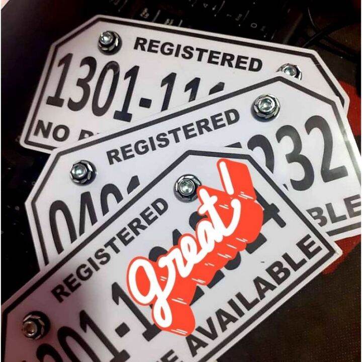 TEMPORARY PLATE For Motorcycles (with FREE SCREWS) | Lazada PH